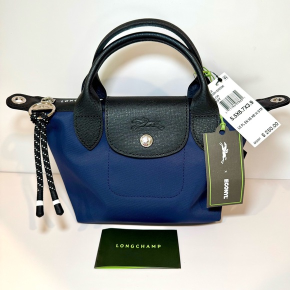 Longchamp | Bags | Nwt Longchamp Le Pliage Energy Xs Tote In Navy Black ...
